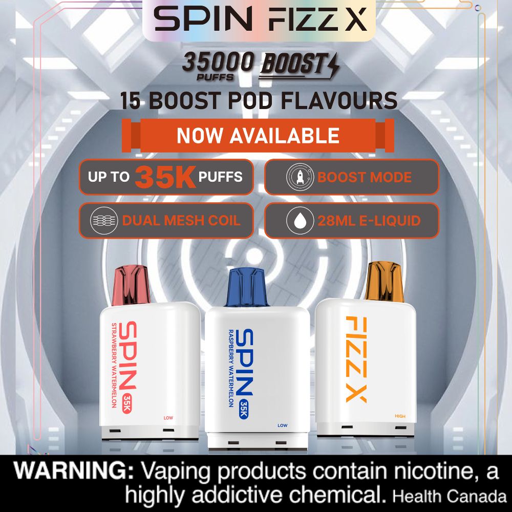 Experience the Next Level of Vaping with SPIN Fizz X Pods 35K – Spin vape