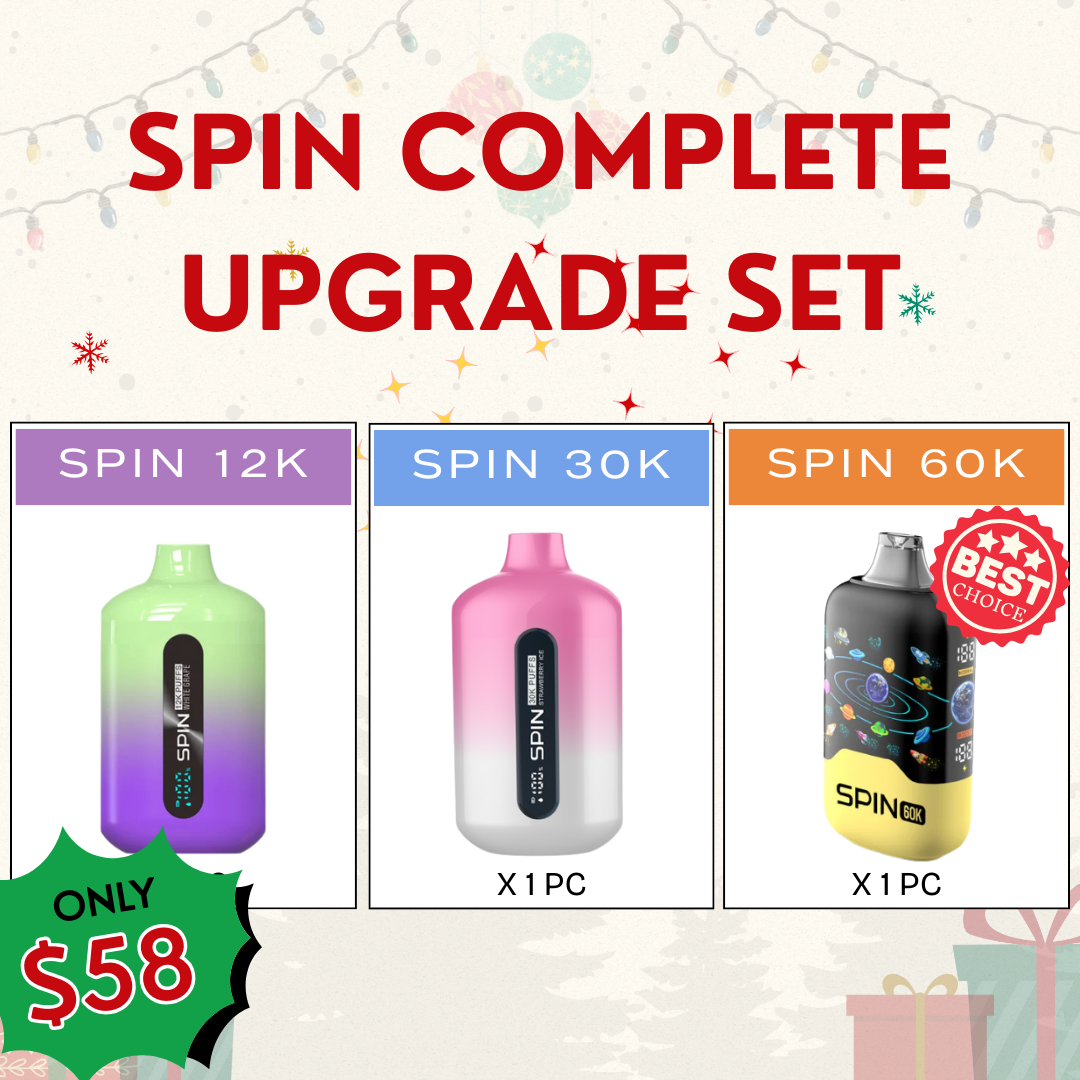 SPIN Complete Upgrade Set | 12K vs 30K vs 60K Comparison Guide – Spin vape