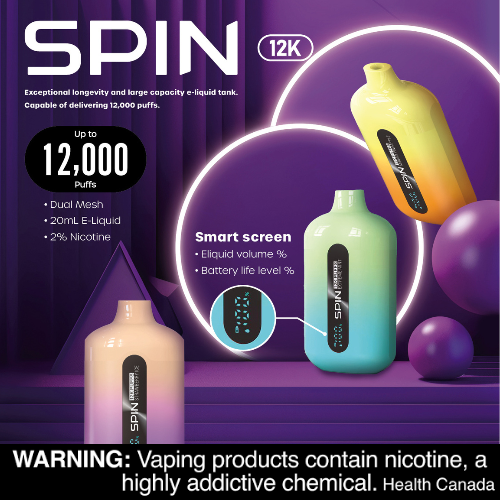 SPIN 12K (12000 Puffs) Disposable Vape - Spin Vape – Spin vape