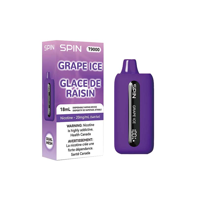 Spin T9000 Disposable Vape - Grape Ice – Spin vape