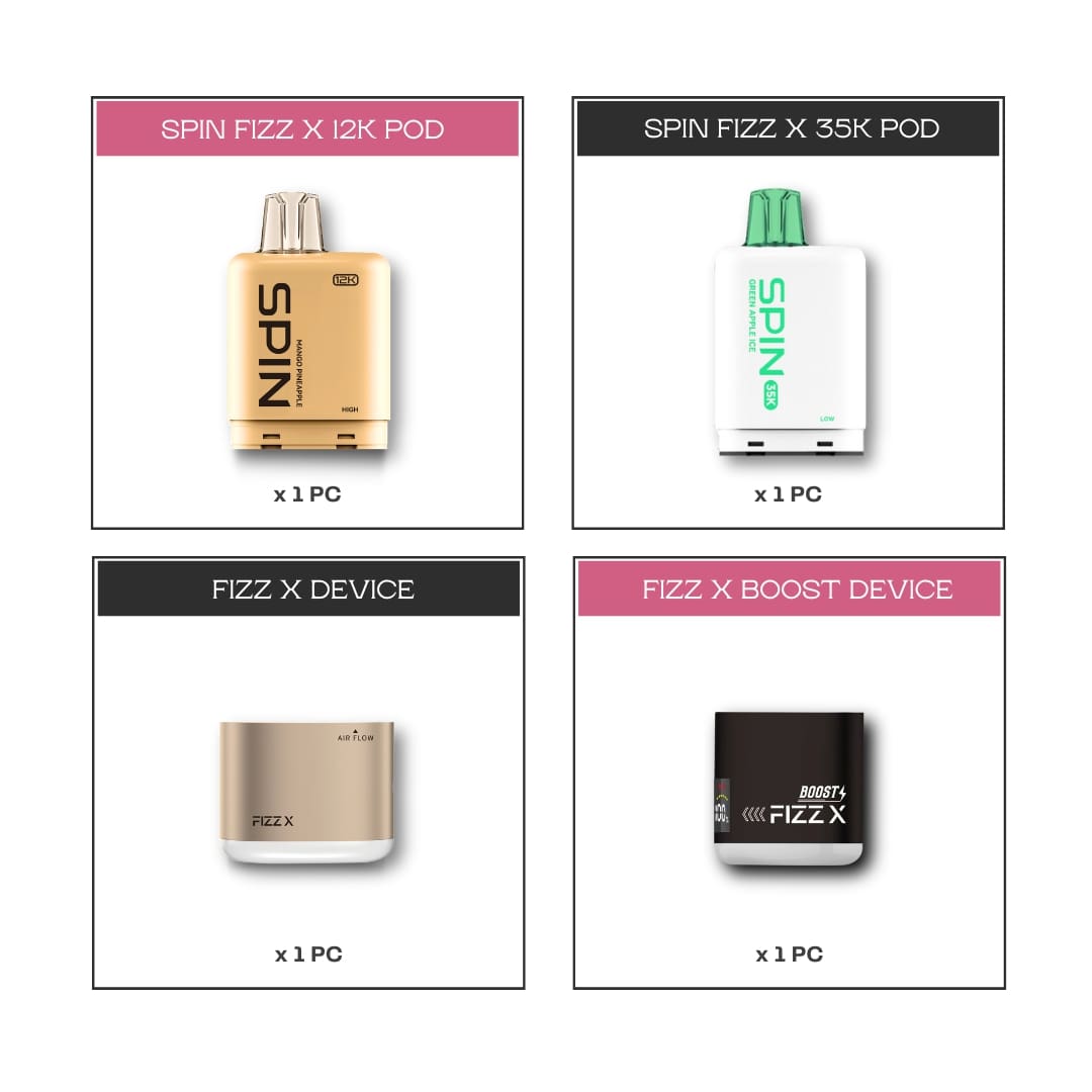 SPIN Fizz X Pods Gift Set (4pcs) – Spin vape