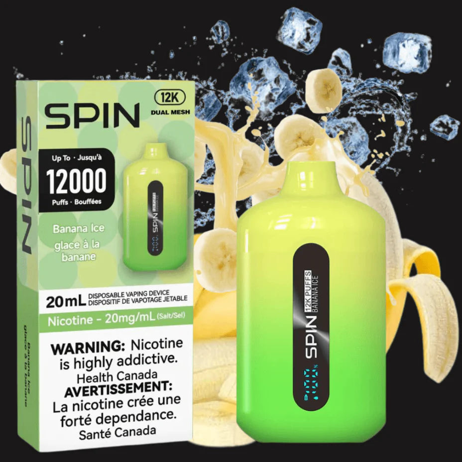 Spin 12K (12000) Disposable Vape - Banana Ice – Spin vape