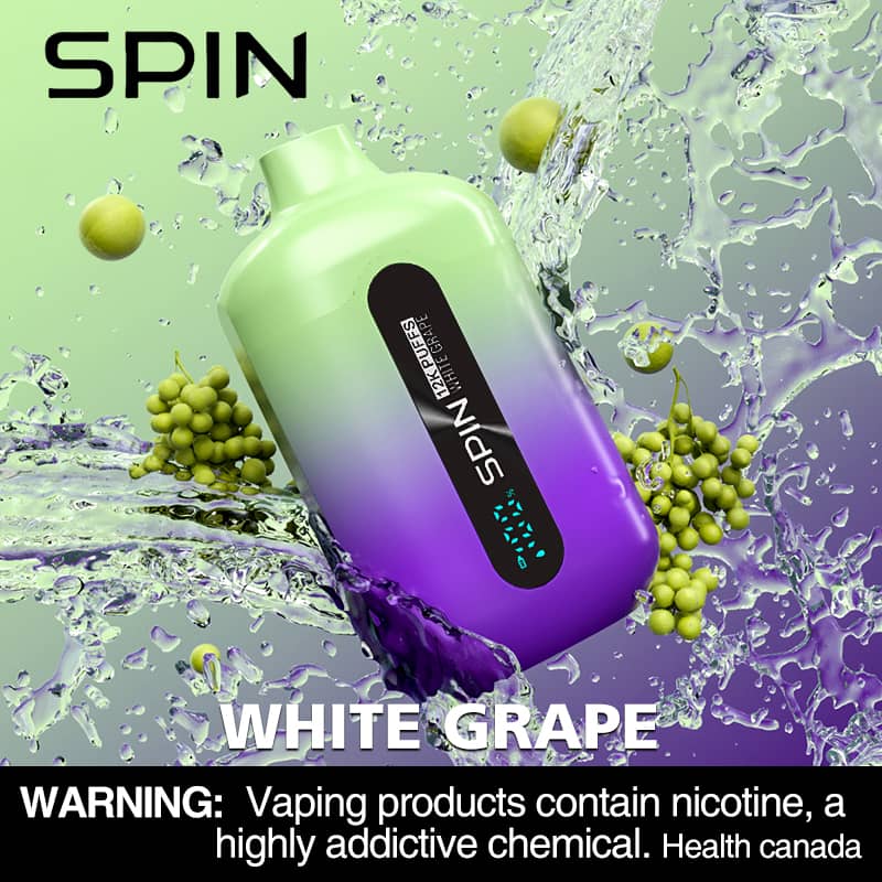Spin 12K (12000) Disposable Vape White Grape - Spin Vape – Spin vape