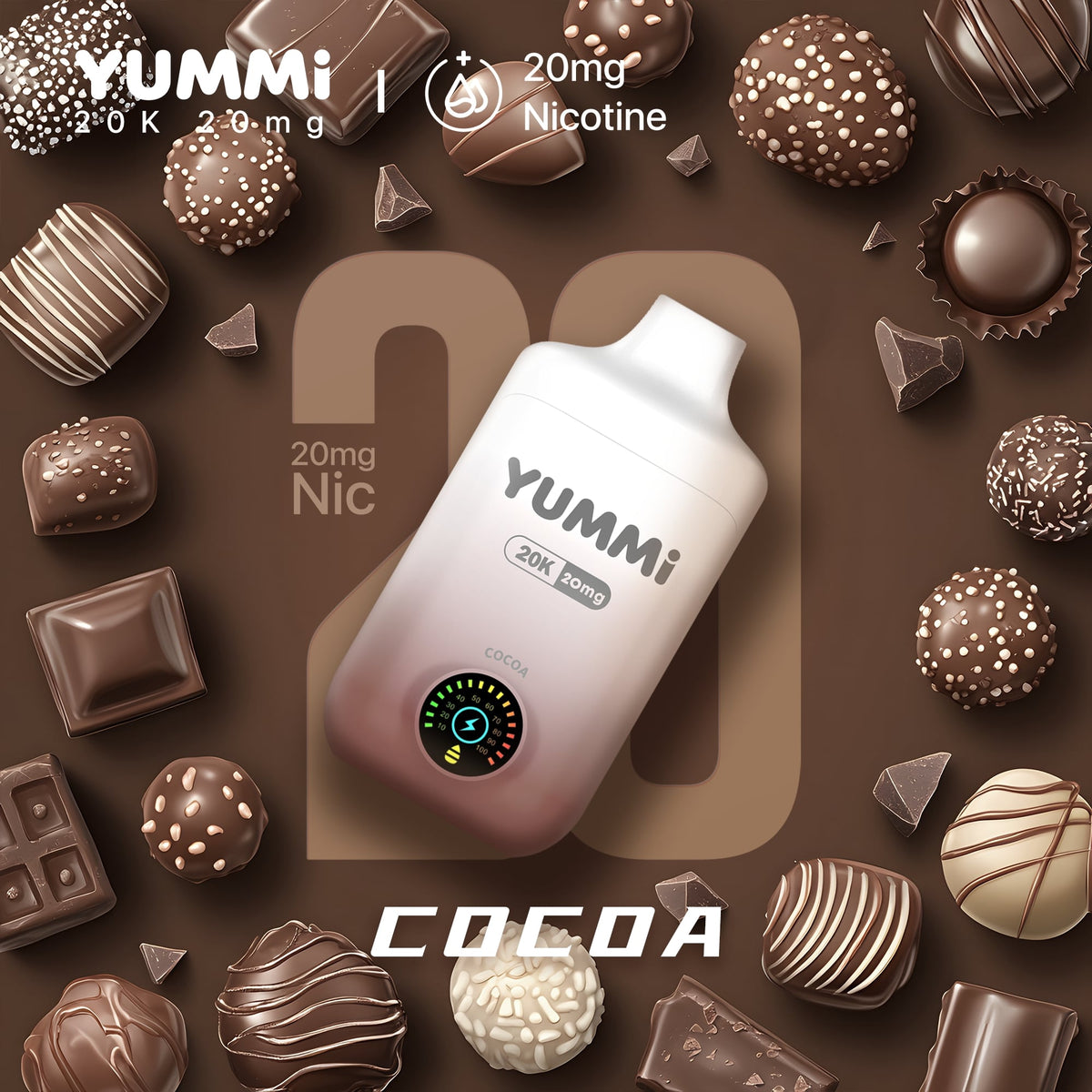 YUMMI 20K 20000 Disposable Vape Cocoa - Spin Vape – Spin vape
