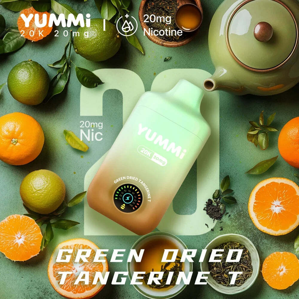 YUMMI 20K Disposable Green Dried Tangerine T - Spin Vape – Spin vape
